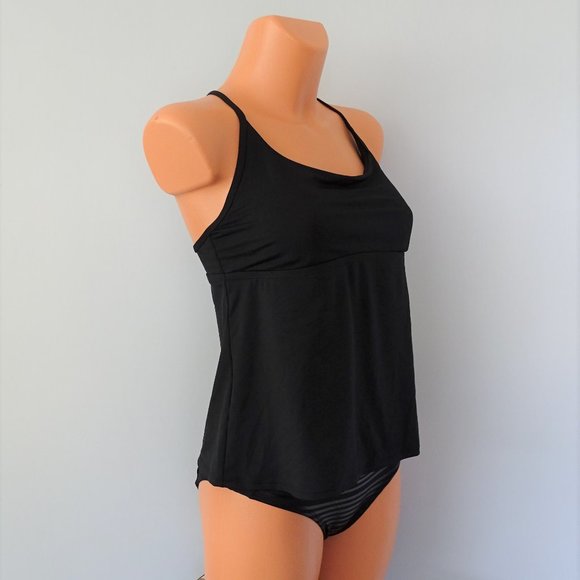 Nike | Swim | Nike Nwt 2 Pc Crossback Active Black Tankini Set | Poshmark